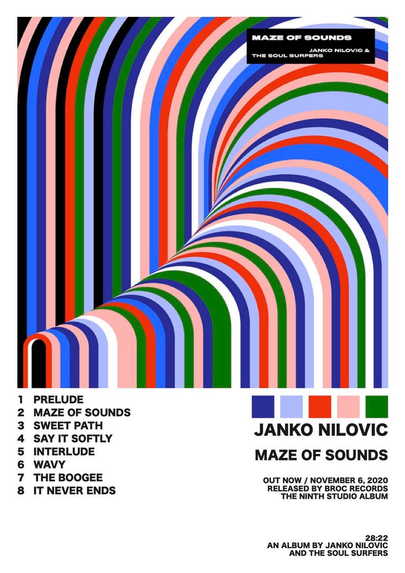 Janko Nilovic Maze of Sounds Poster Album Cover Wall Art - Etsy
