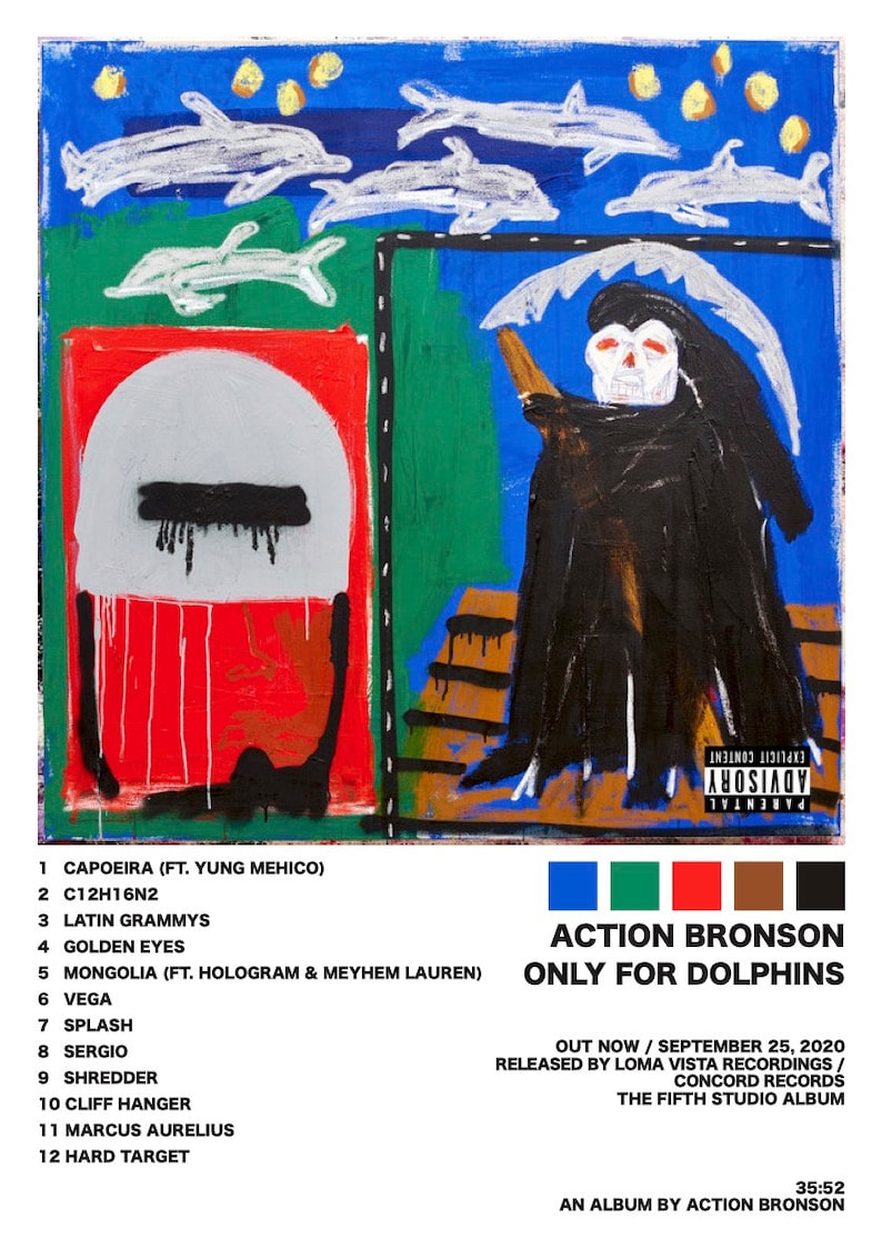 Action Bronson Only for Dolphins Poster Album Cover Wall Art - Etsy