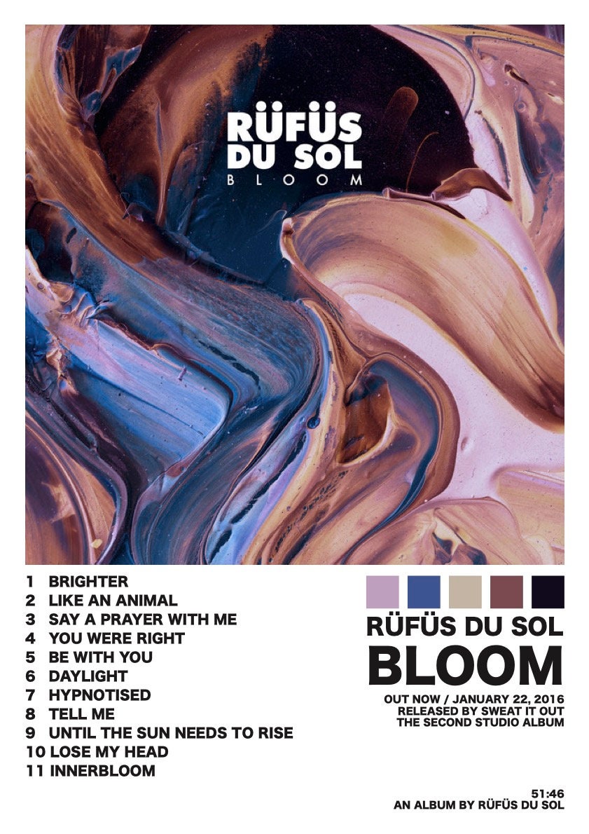 Rüfüs Du Sol Bloom Album Cover Wall Art - Etsy Australia