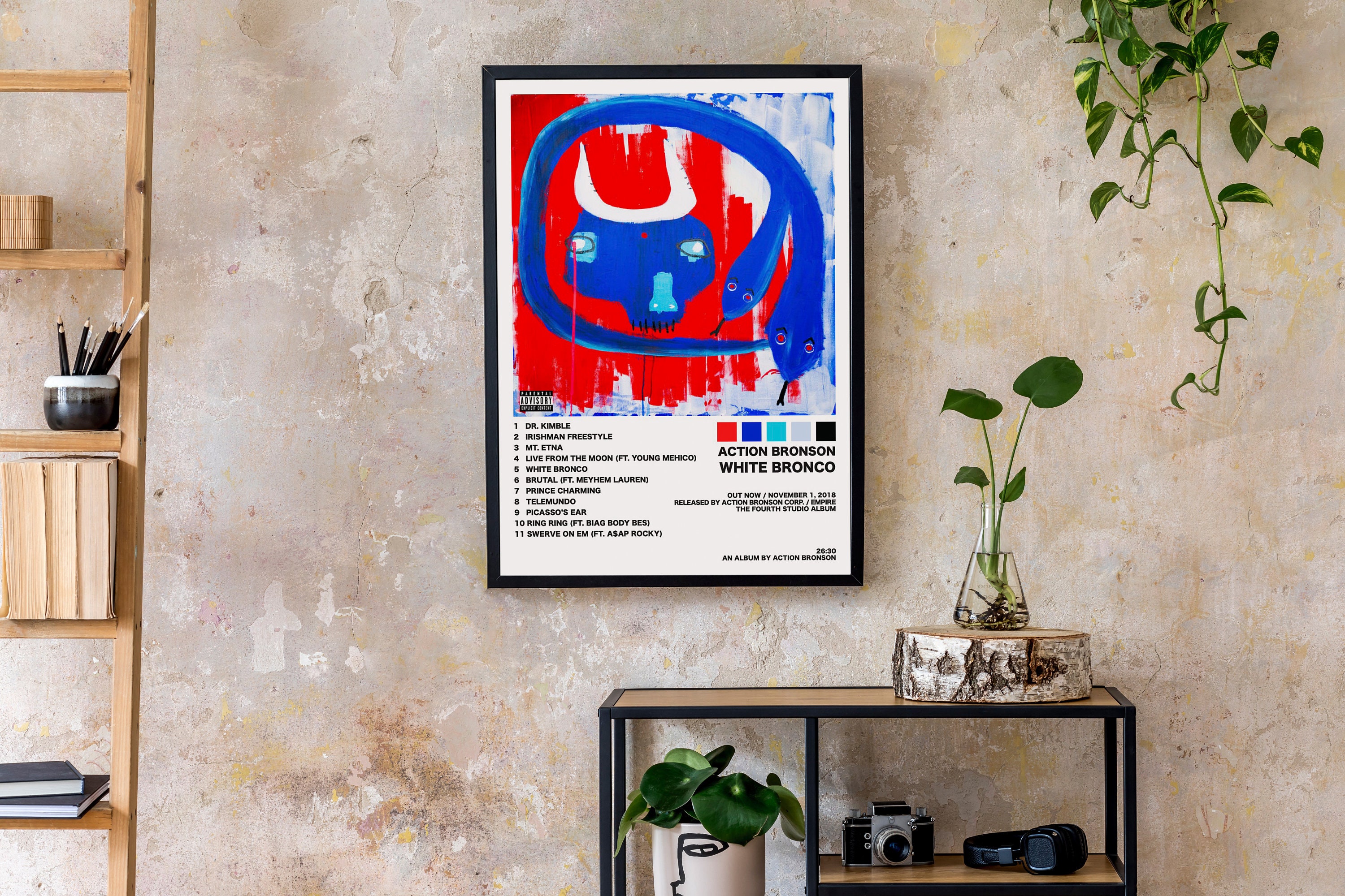 Action Bronson White Bronco Poster Album Cover Wall Art - Etsy