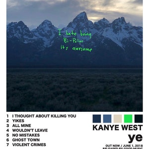 Kanye West Ye Album Cover Wall Art - Etsy