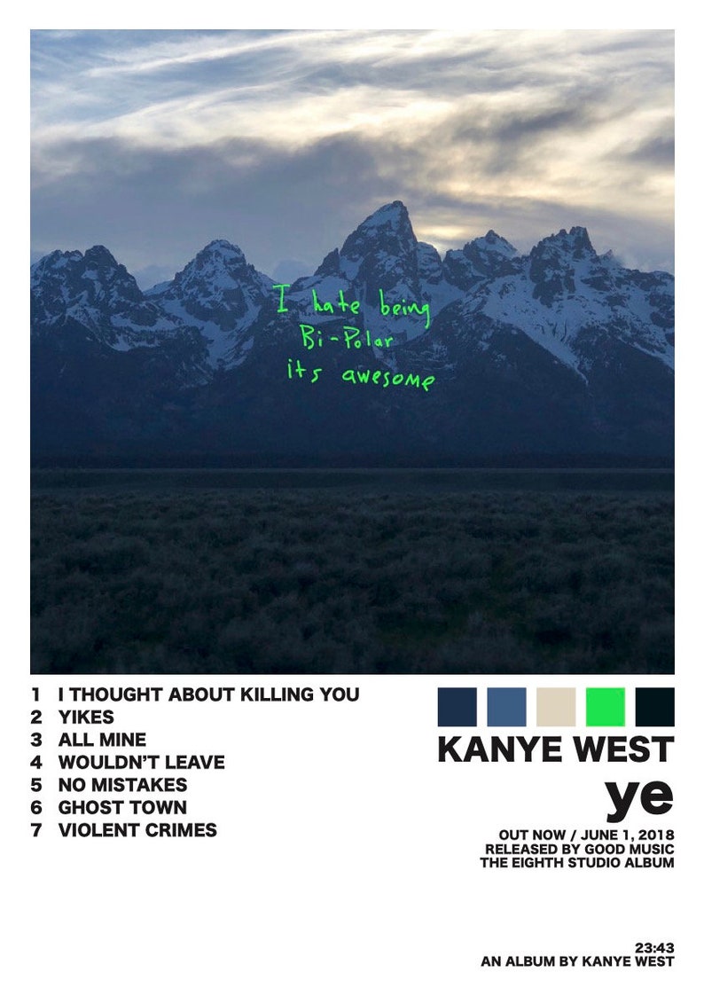 Kanye West Ye Album Cover Wall Art - Etsy