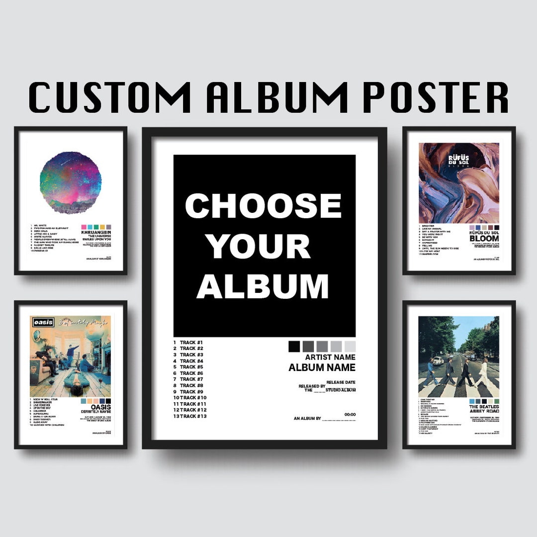 Custom Album Poster | Album Cover Wall Art | Choose Your Album - Etsy