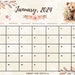 PRINTABLE Calendar Planner 2024, Monthly Planner, Cute Watercolor ...