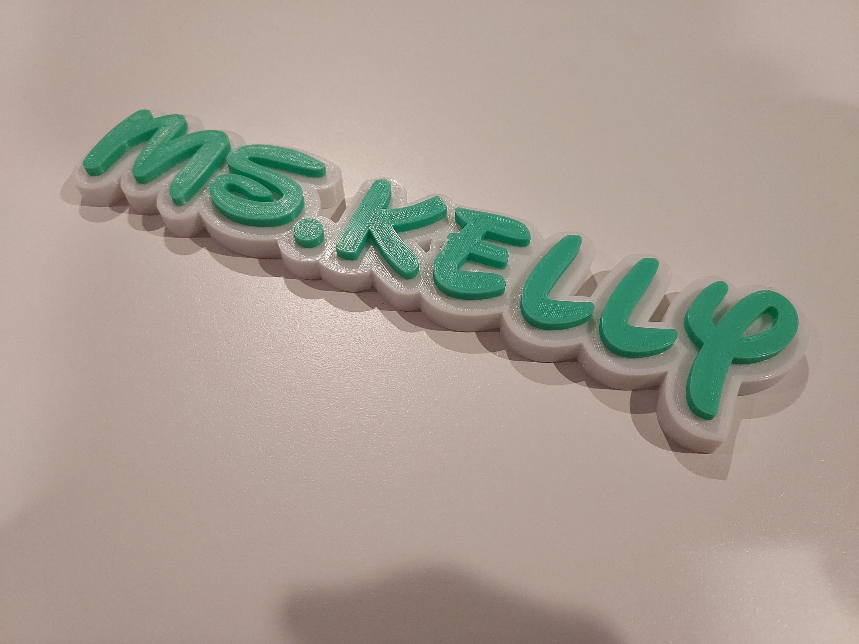 Desk Name Plate Outlined 3D Printed Custom for Teachers Offices Nurses ...