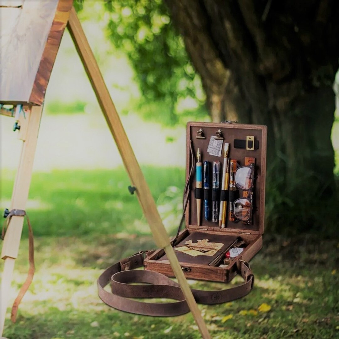 Writing Travel Box, Writers Shoulder Bag, Art Supplies Box, Writing ...