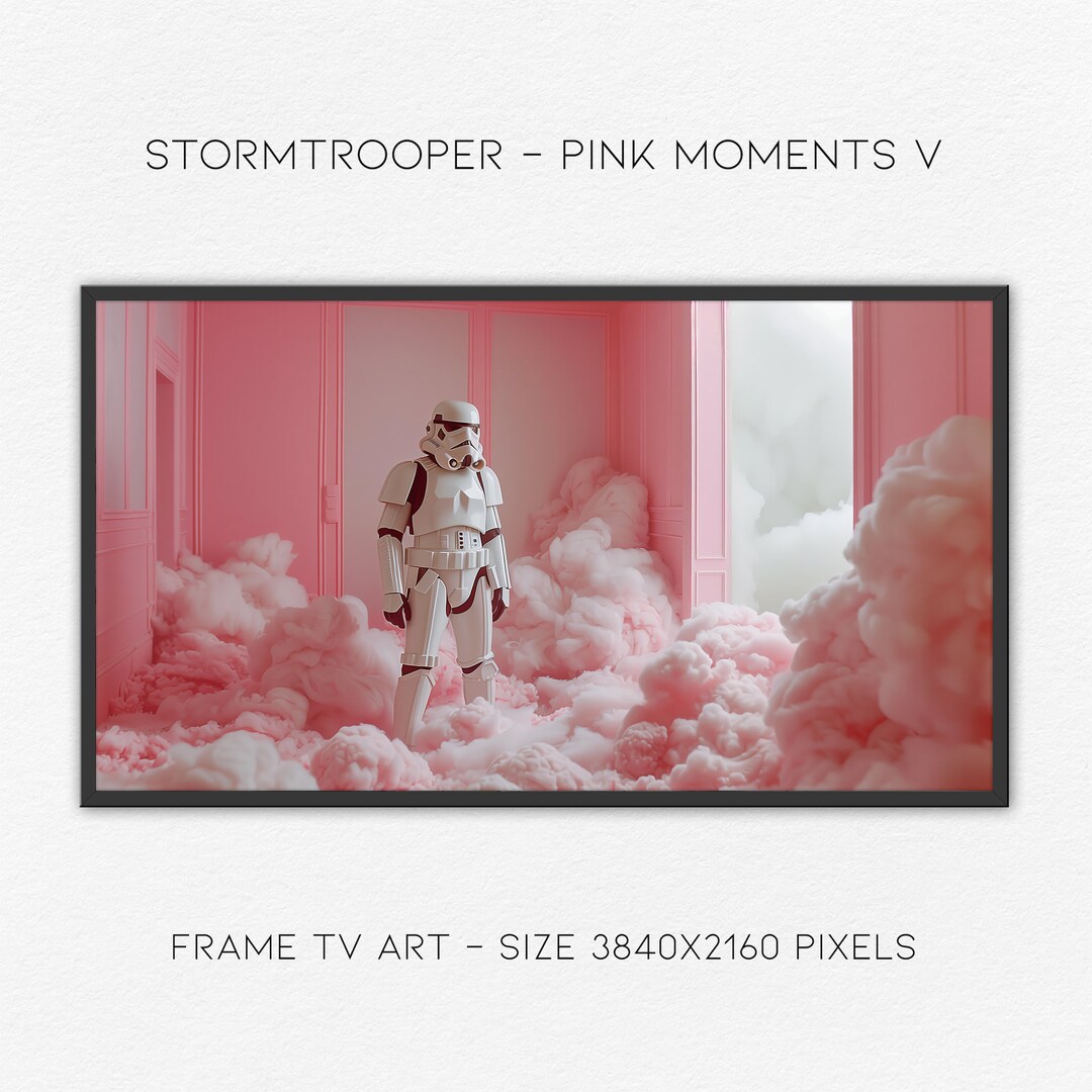 Stormtrooper Pink Moments V Samsung TV Frame Art Star Wars Pink Wall ...