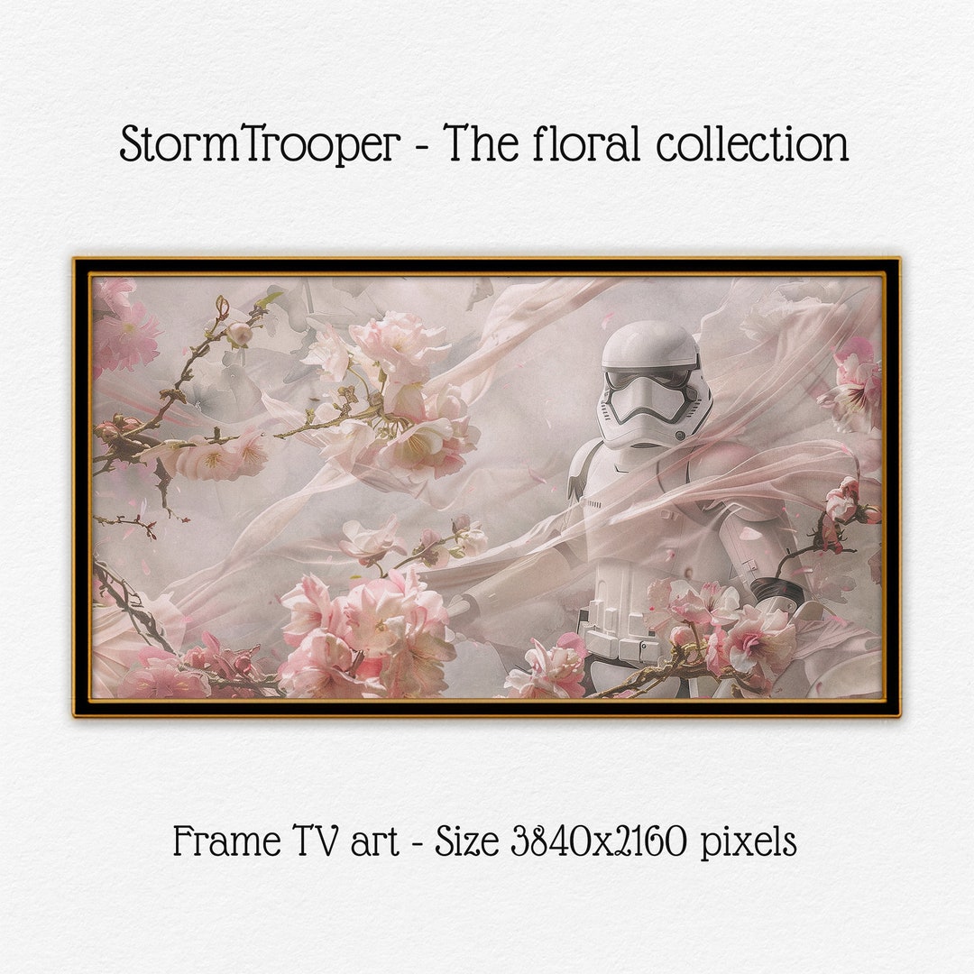 Stormtrooper the Floral Collection Samsung TV Frame Art Star Wars Pink ...
