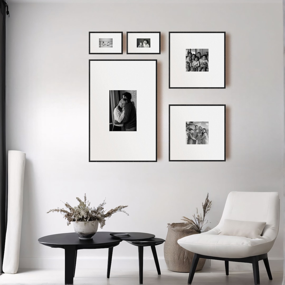 Custom Framed Family Photo Gallery Wall, Family Wall Set, MEGA Set of 5 ...