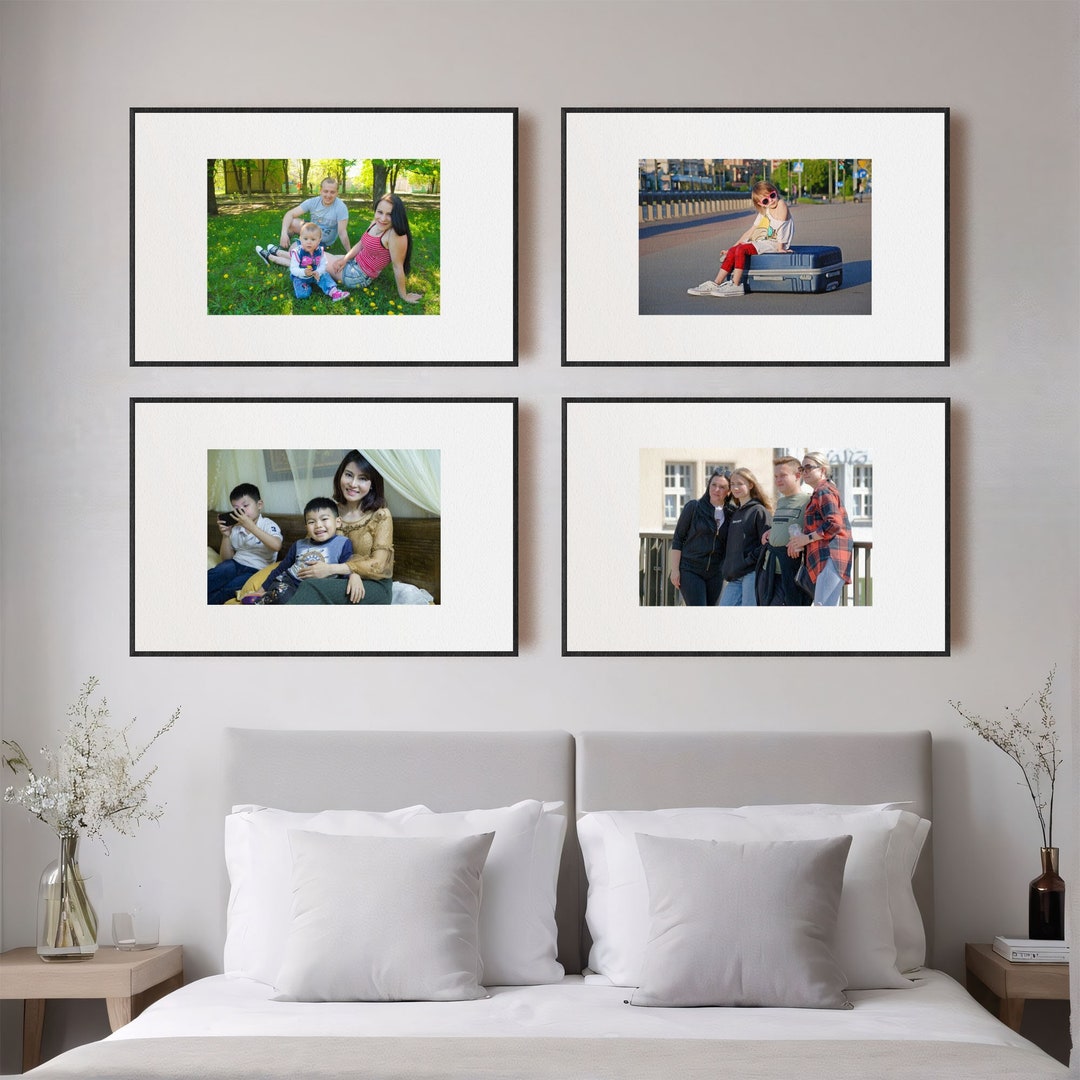 Extra Large Family Photo Gallery Wall, Black Frame Gallery Wall, 36x24 ...