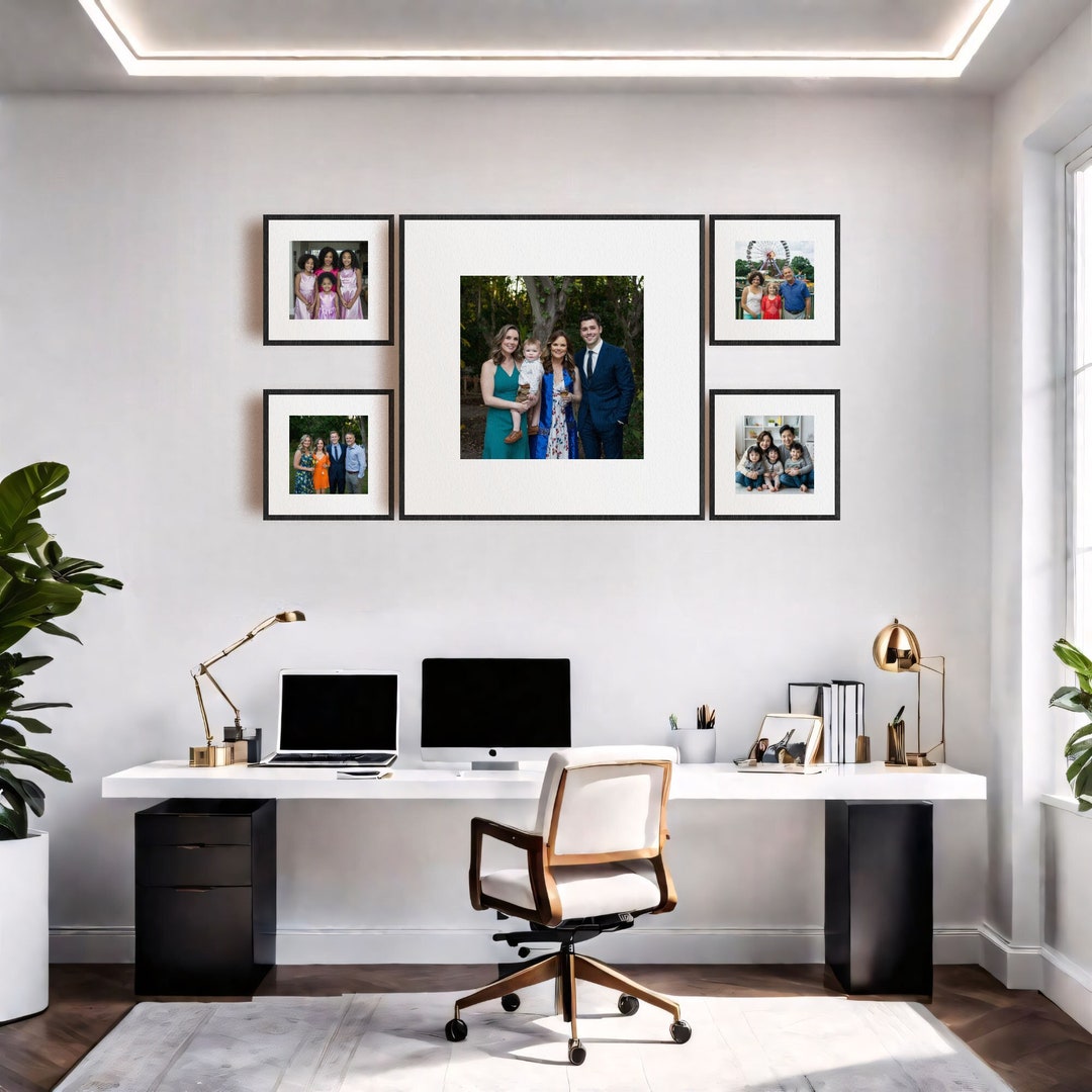 Custom Framed Family Photo Gallery Wall, Family Wall Set, MEGA Set of 5 ...