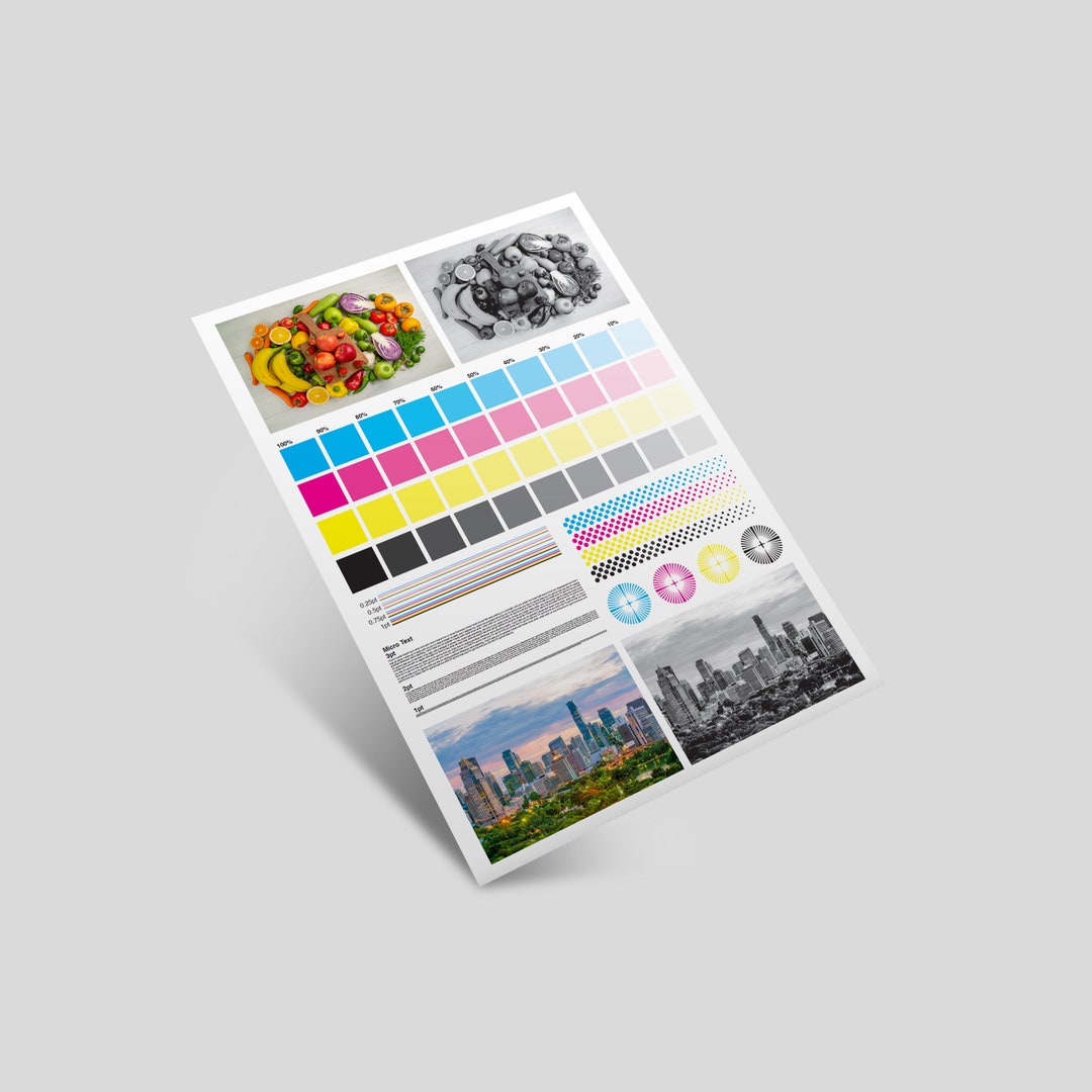 Digital Printer Quality Test Sheet - Etsy