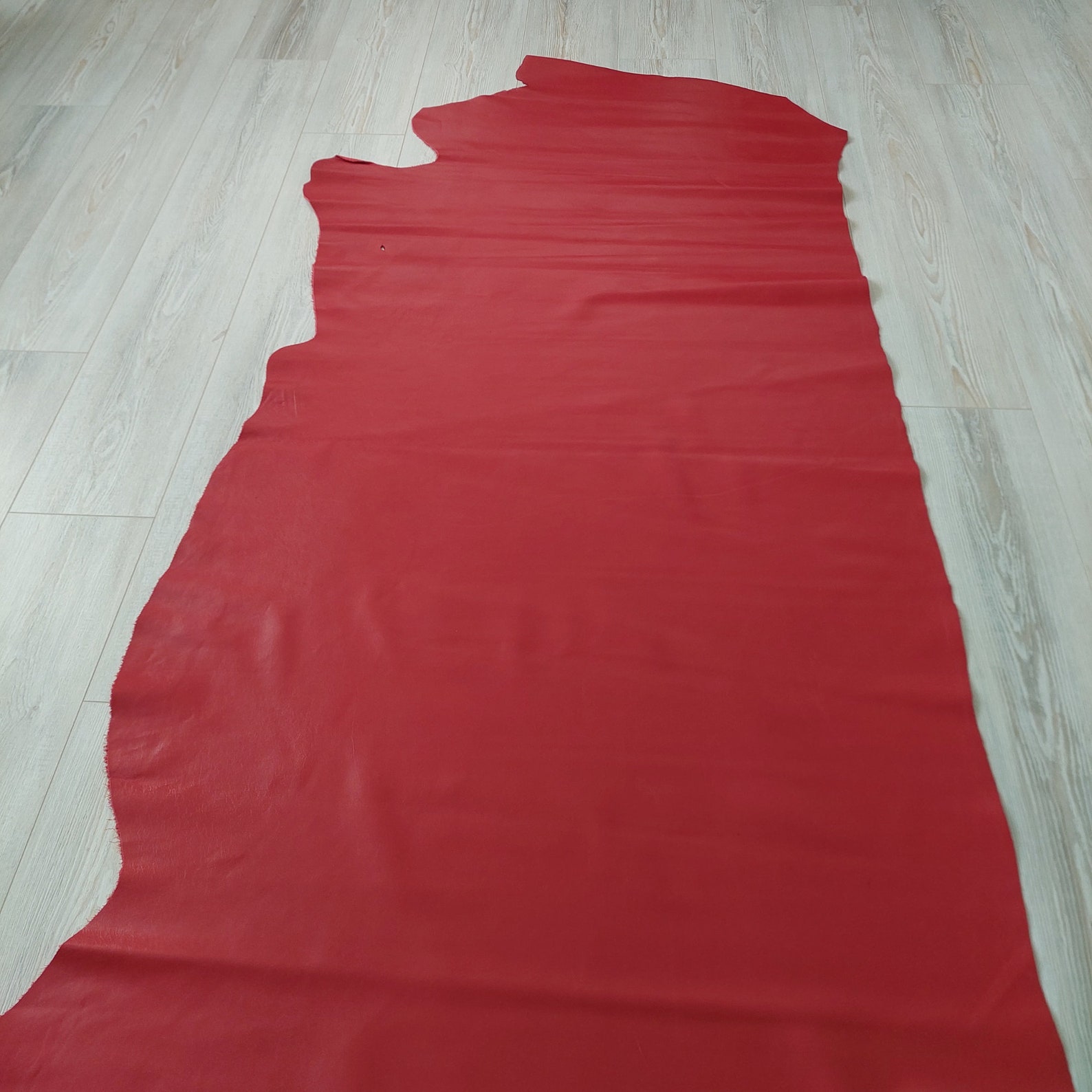 Premium Quality Red Soft Nappa Cow Leather 3oz 19sqft, Full Grain ...