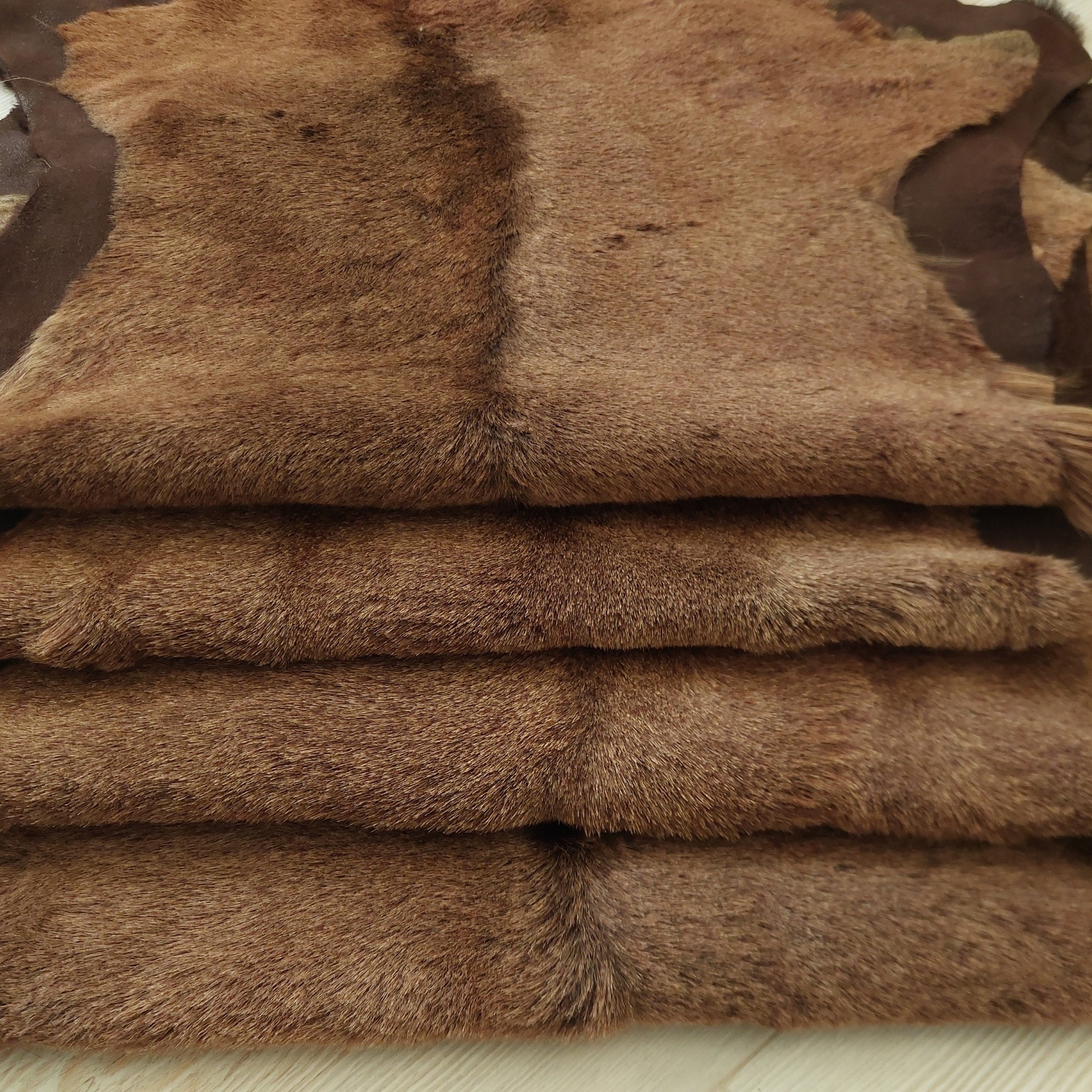 Genuine Rassado Short Fur Sheepskin, Natural Garment Shearling Hides ...