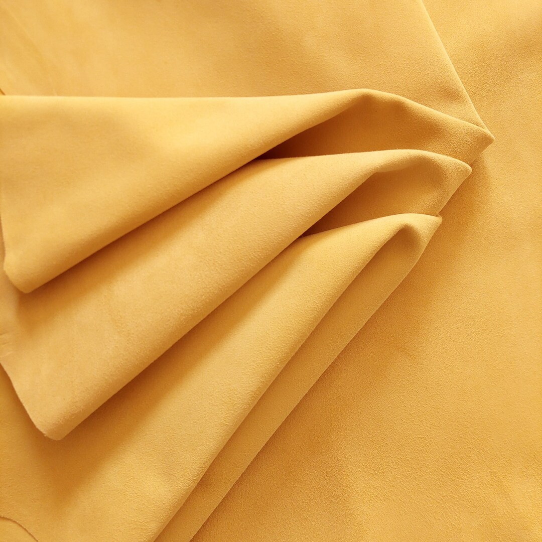 Yellow Goat Suede Leather Hide: Soft & Silky, 1-1.2mm Thick - Etsy