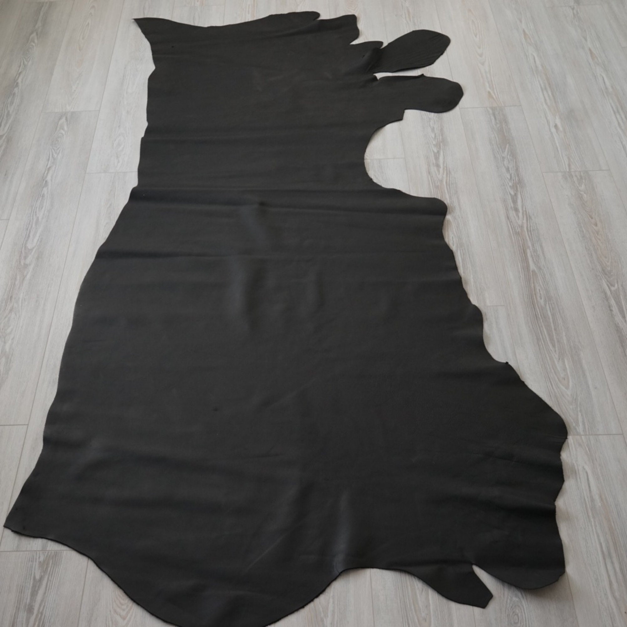 Black Nappa Cow Leather: Full Grain Soft Hide for Crafts & Upholstery ...