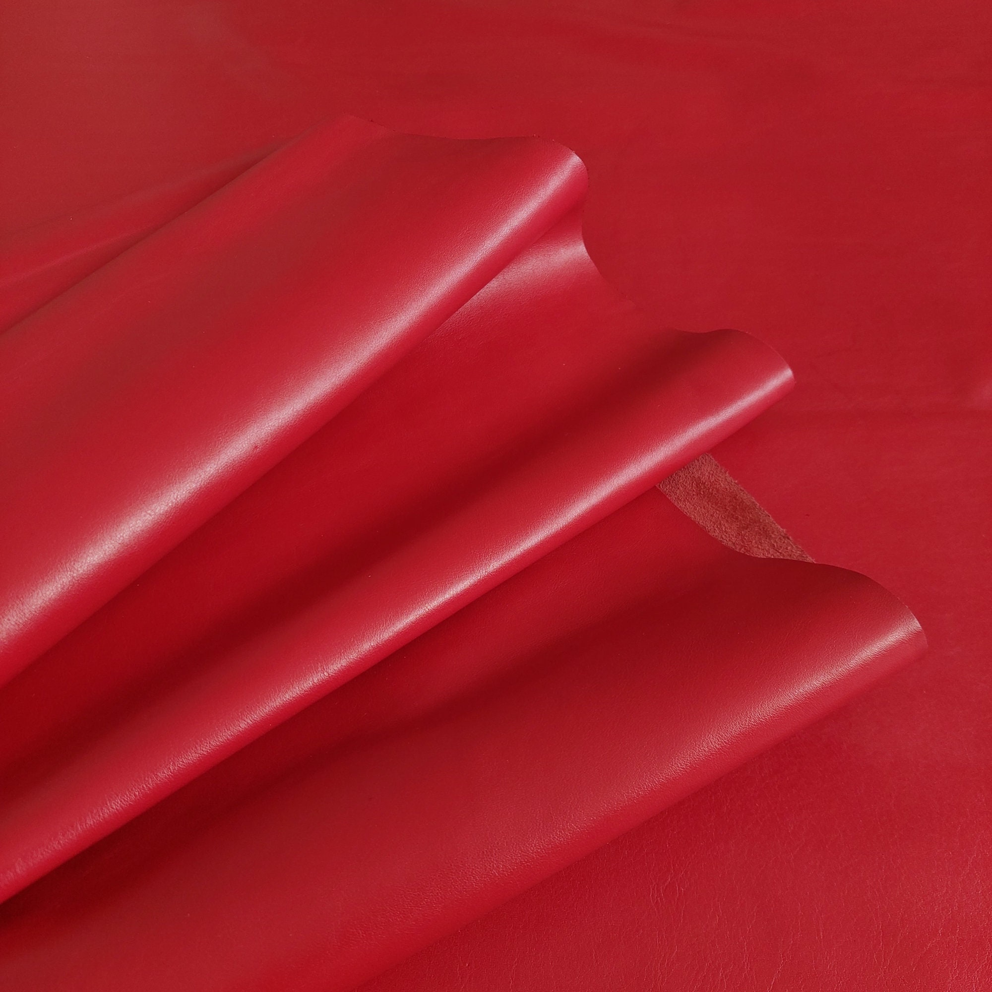 Premium Quality Red Soft Nappa Cow Leather 3oz 19sqft, Full Grain ...