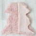 Genuine Pink Curly Sheepskin Tigrado Throw Rug, Super Soft Silky ...