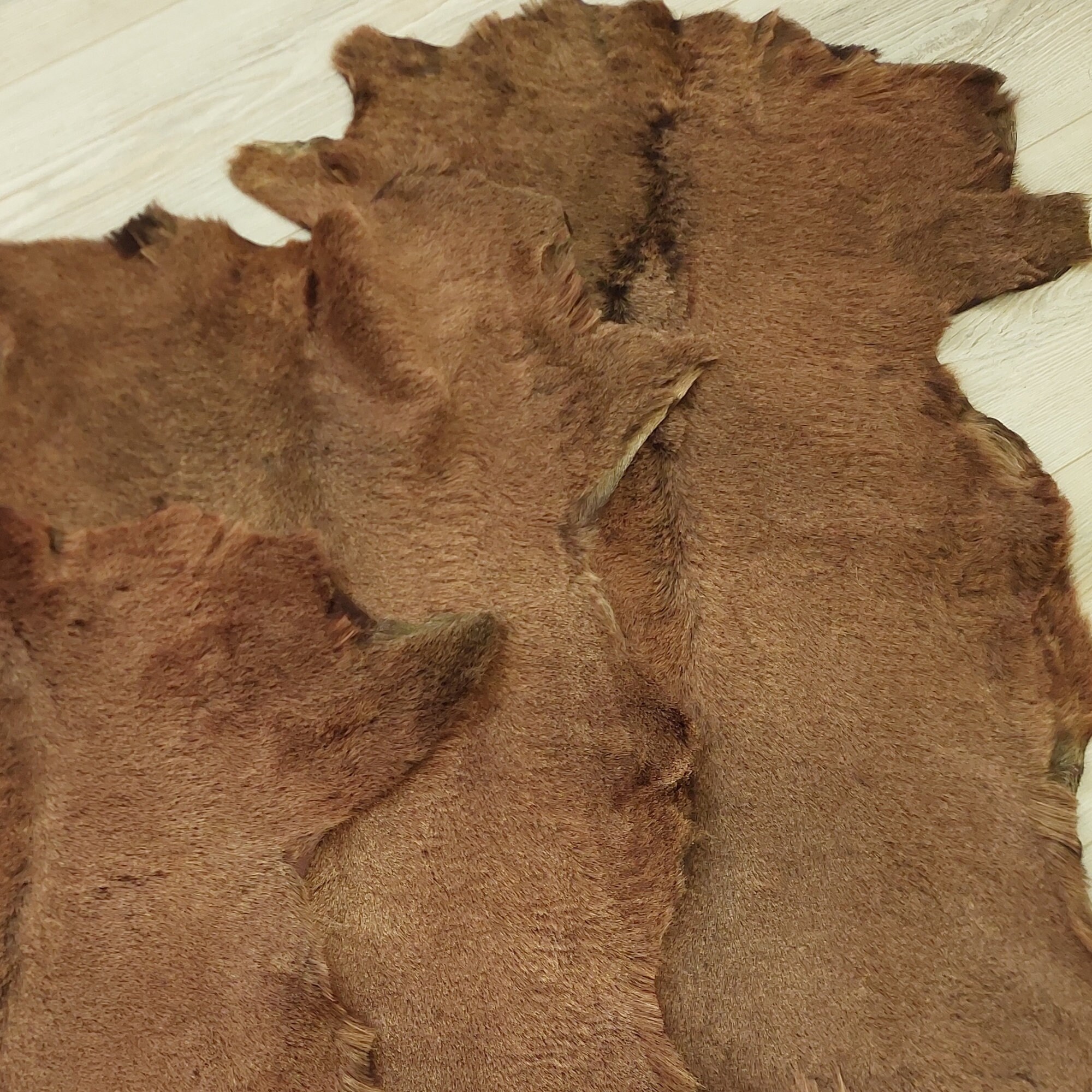 Genuine Rassado Short Fur Sheepskin, Natural Garment Shearling Hides ...