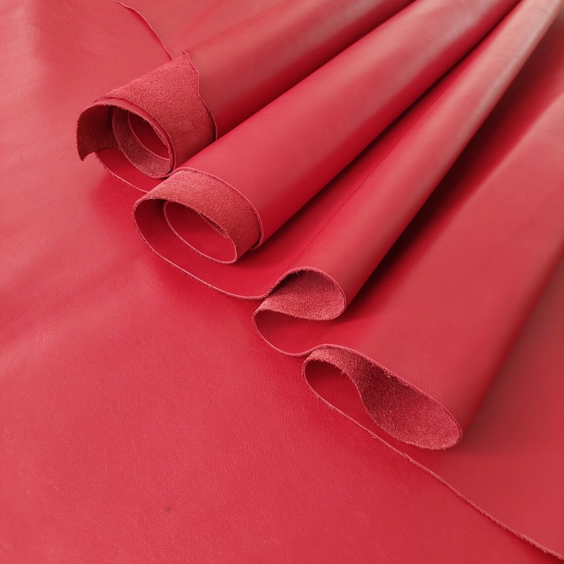 Premium Quality Red Soft Nappa Cow Leather 3oz 19sqft, Full Grain ...