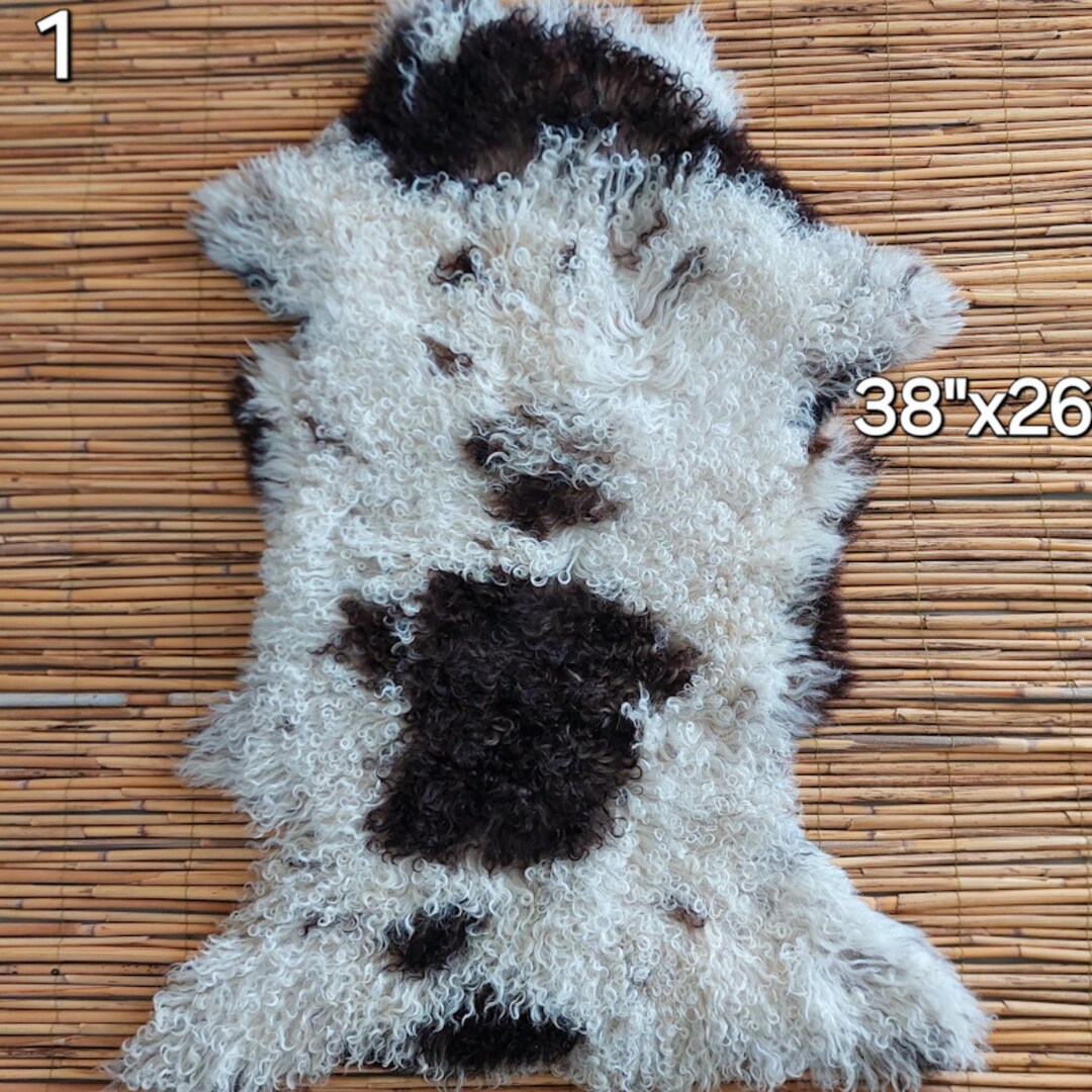 Luxury Tigrado Sheepskin Rug: Genuine Curly Shearling, Handmade Home ...
