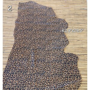 Leopard Print Cow Hair on Cowhide, Genuine Pony Hair Skin Leather for ...