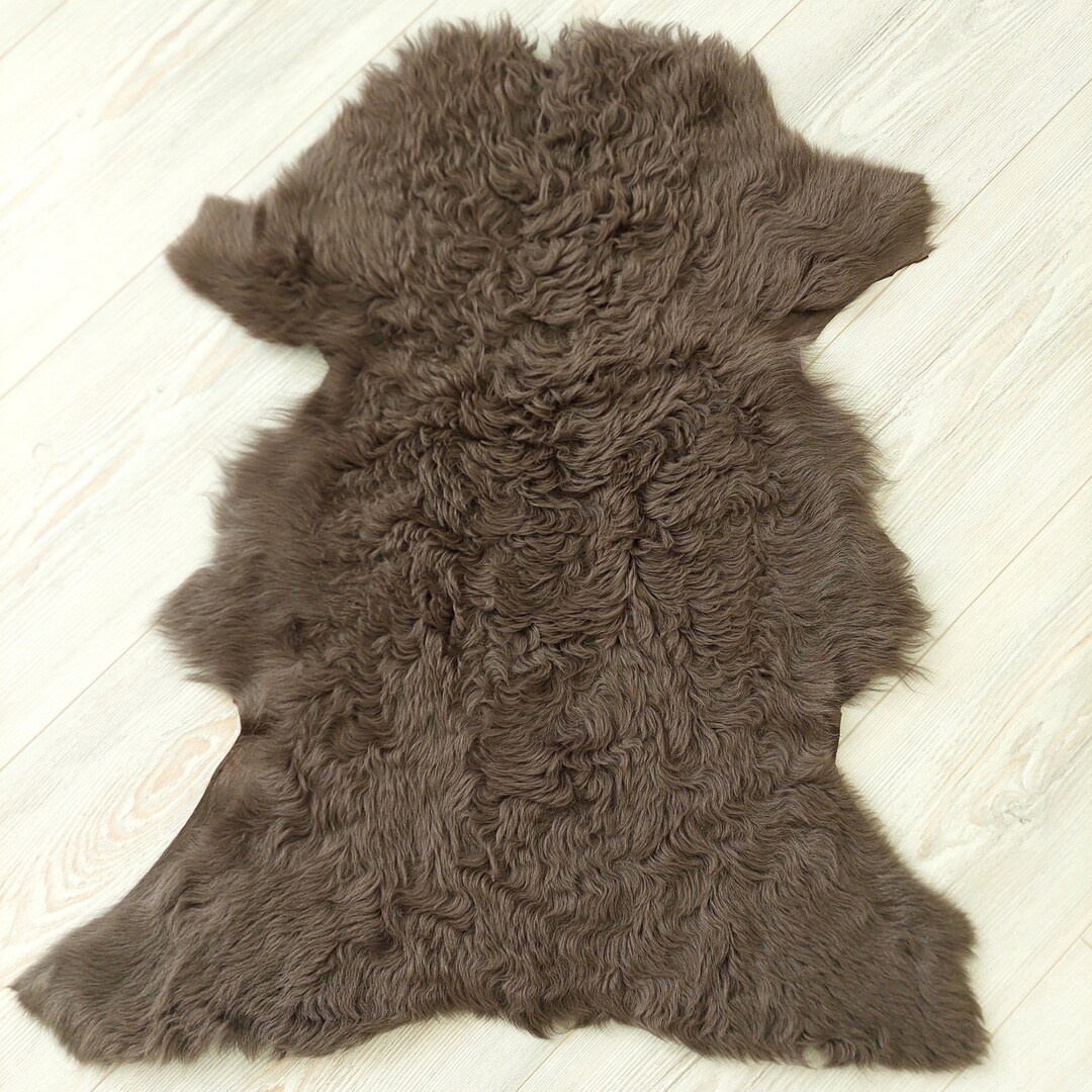 Smoked Curly Tigrado Sheepskin Hide , Genuine Sheep Hide, Collar Fur ...