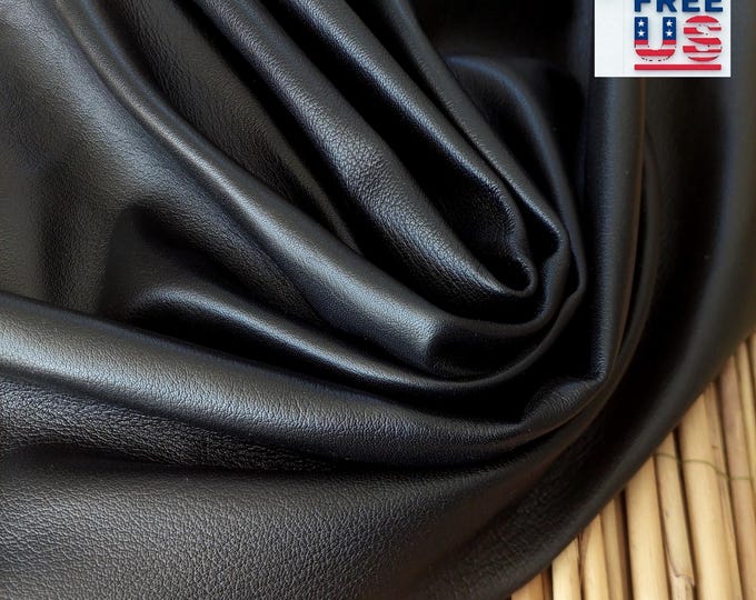 Black Nappa Lambskin Leather: Soft, Full Grain, 1mm Thick - Etsy