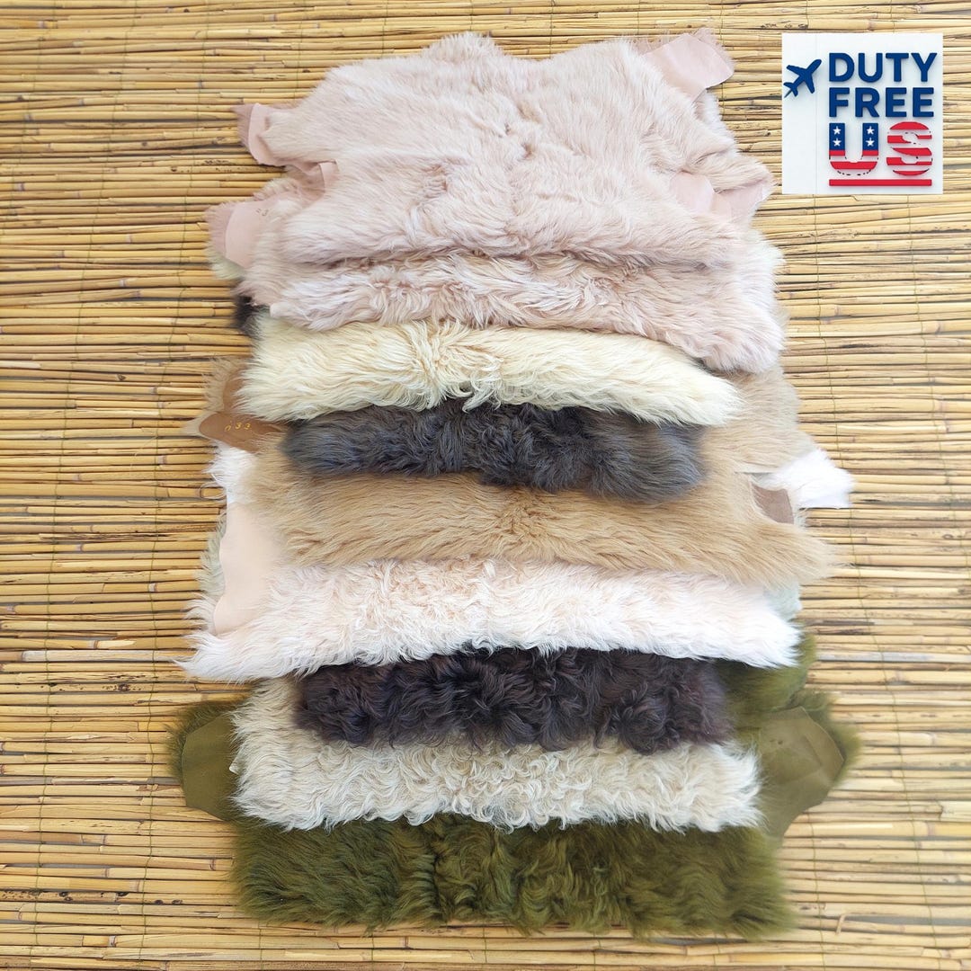Natural Curly Tigrado Lambskin Throw Rug – Genuine Luxury Sheepskin ...