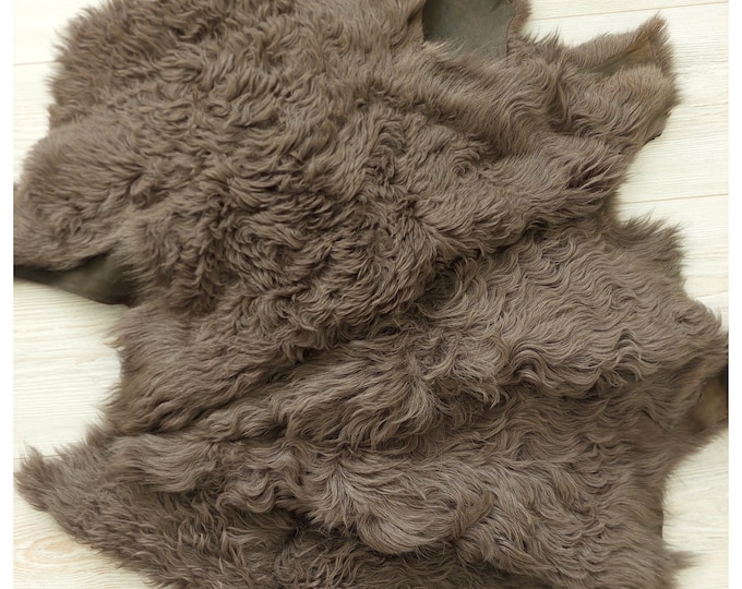 Smoked Curly Tigrado Sheepskin Hide: Soft Spanish Lambskin Fur - Etsy