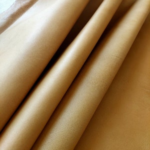 Vegetable Tanned Goatskin Leather: Natural Full Grain Hide (9-12 Sqft ...