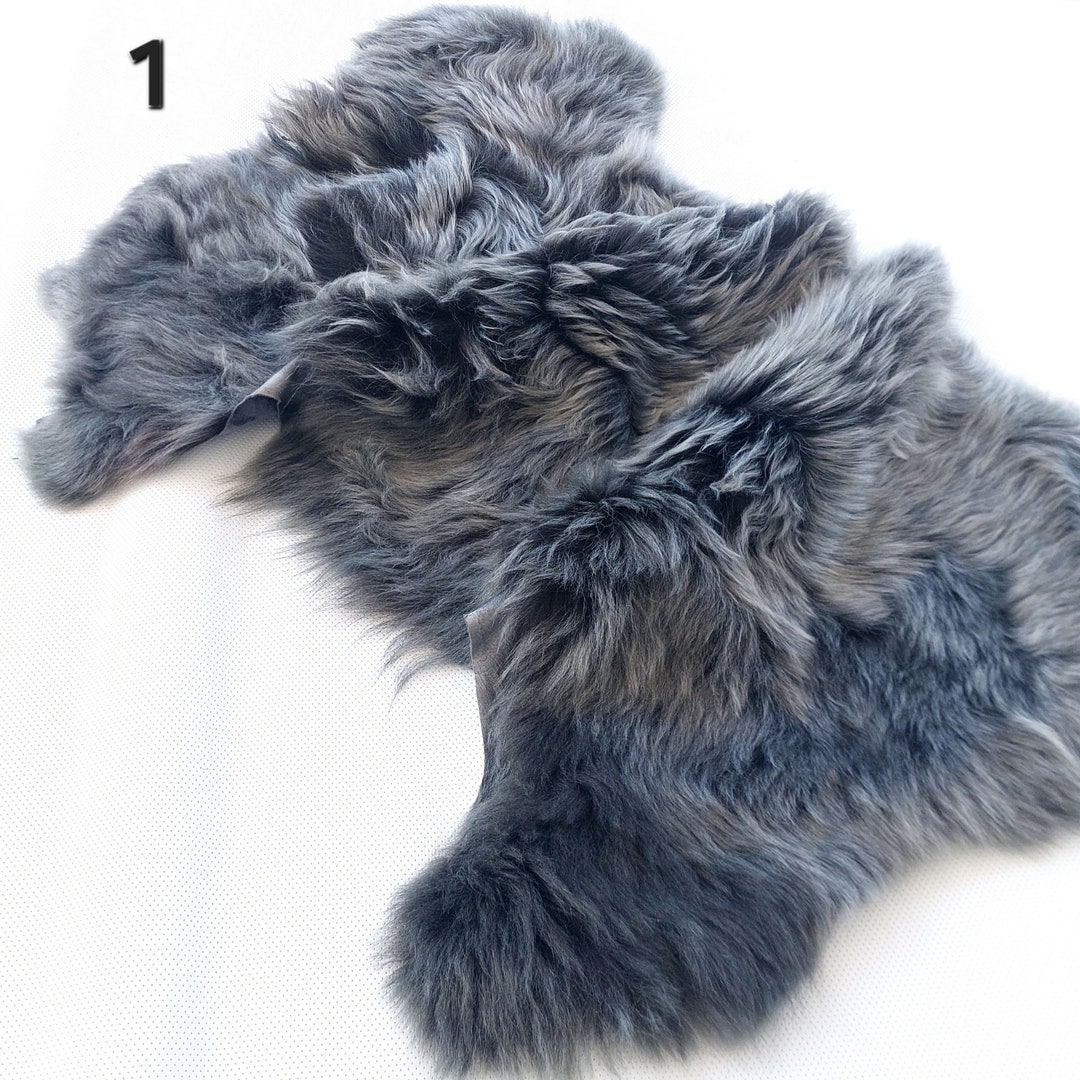 Luxury Sheepbskin Gray Wild Animal Colours Toscana Hides, Genuine Silky ...