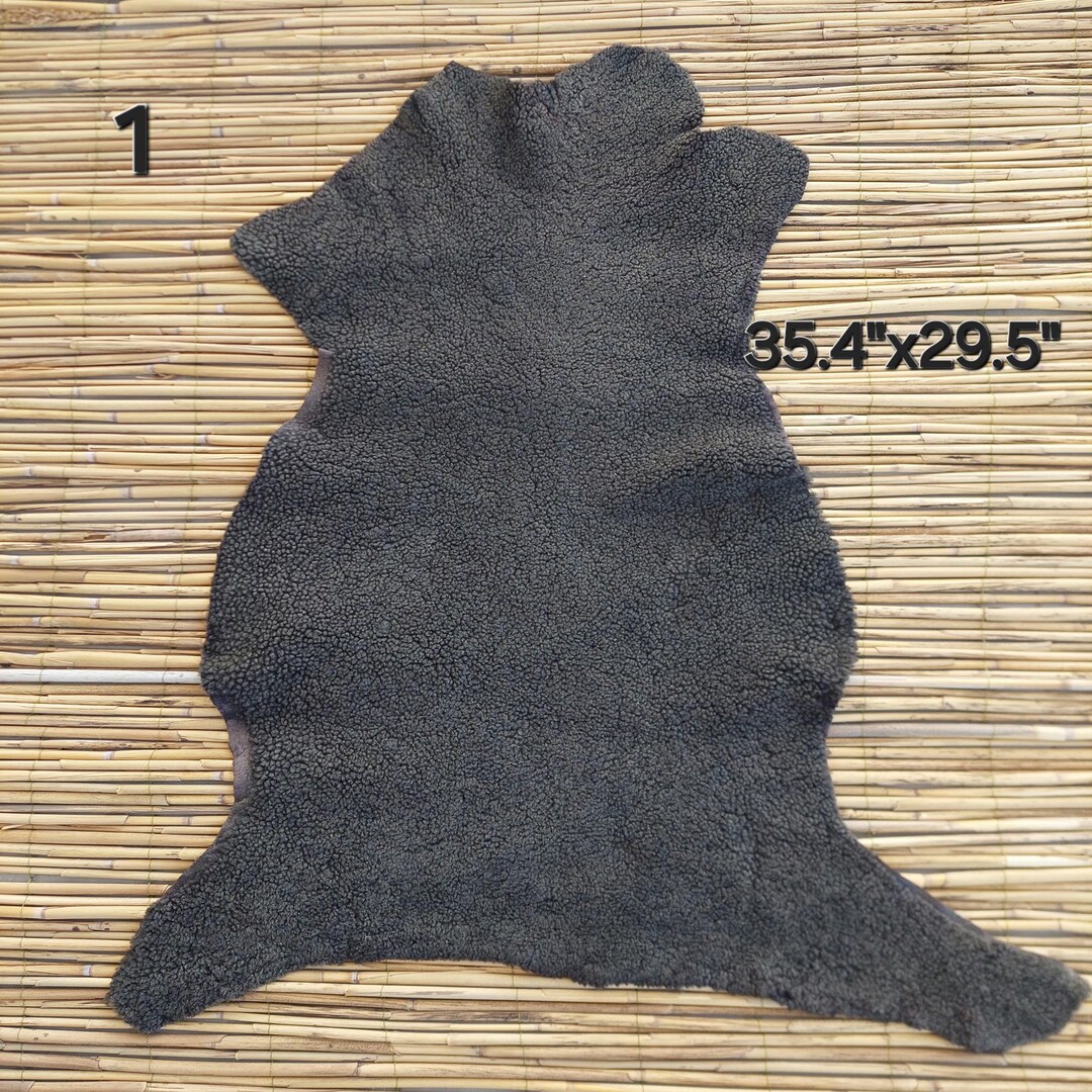 Smoked Merino Sheepskin Hide: Short Wool, Upholstery, Rug, Jacket - Etsy