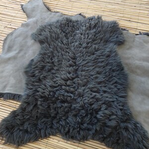 Genuine Khaki Green Tigrado Curly Sheepskin Collar Fur, Clothing and ...