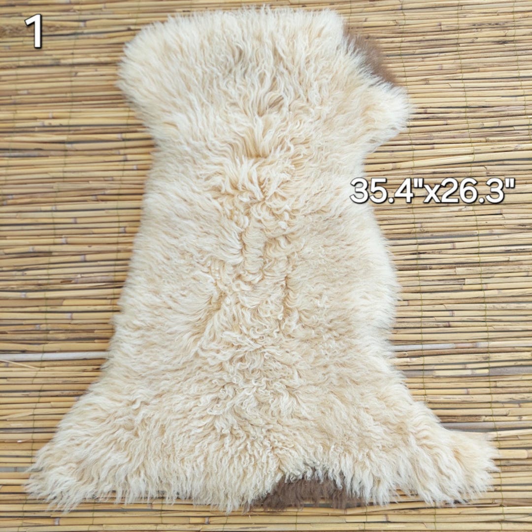 Curly Tigrado Sheepskin Rug: Soft Spanish Lambskin Fur Throw - Etsy