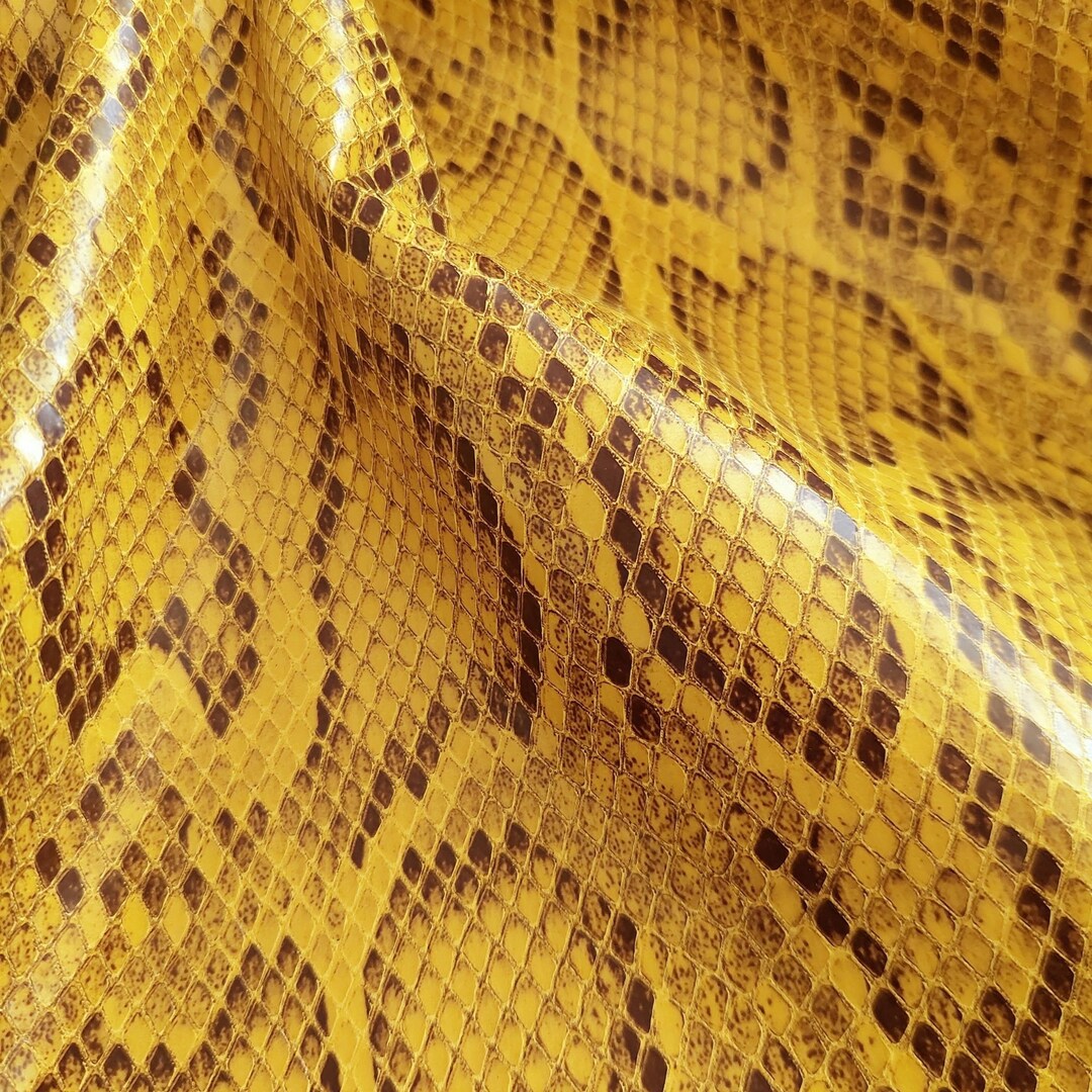 Exotic Python Print Calfskin Leather, 20-22 Sqft - Genuine Animal ...