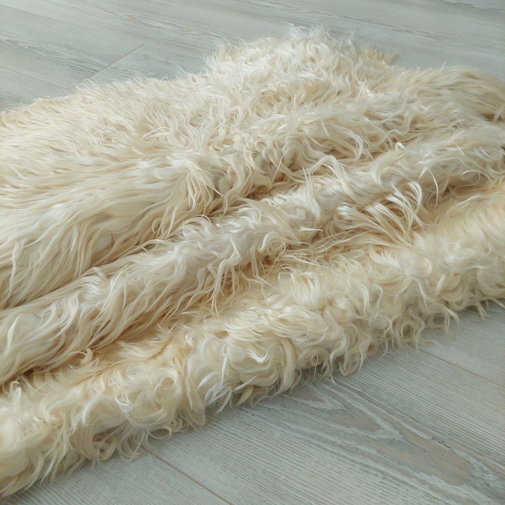 Vegetable Tanned Angora Goat Hide, Luxury Natural Organic Angora ...