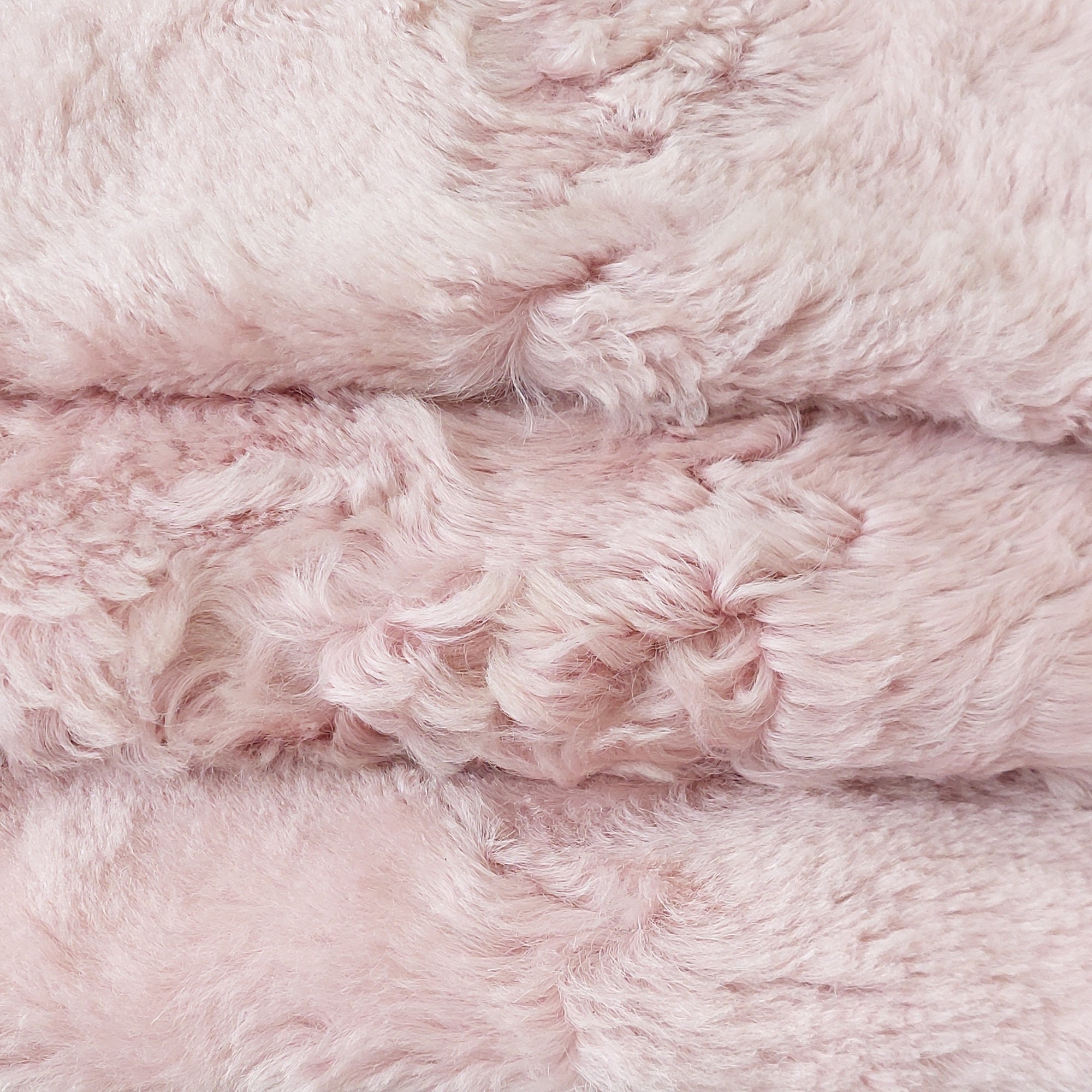 Genuine Pink Curly Sheepskin Tigrado Throw Rug, Super Soft Silky ...