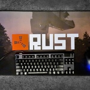 Rust Desk Mat, Rust Dish Art, 80x40cm / 31.5in X 15.5in, Mouse Pad ...