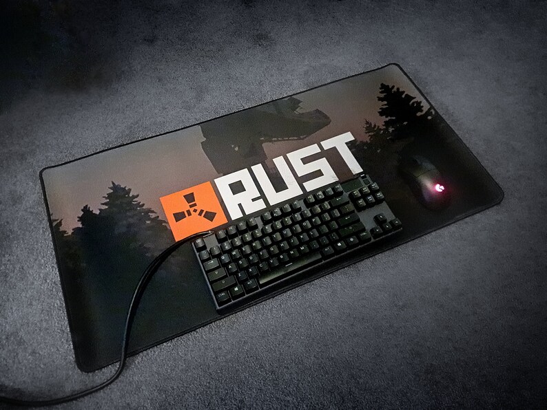 Rust Desk Mat, Rust Dish Art, 80x40cm / 31.5in X 15.5in, Mouse Pad ...