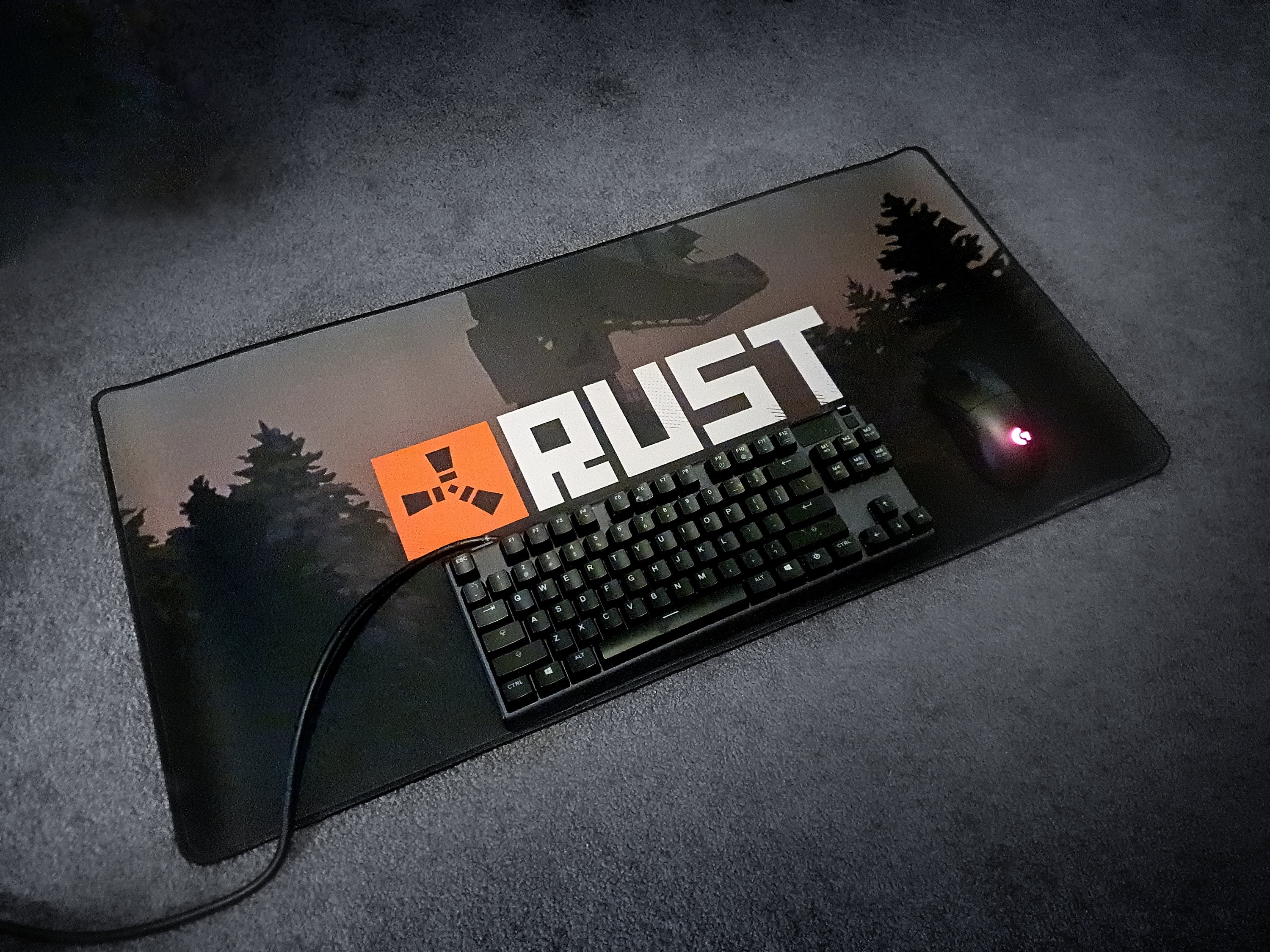 Rust Desk Mat, Rust Dish Art, 80x40cm / 31.5in X 15.5in, Mouse Pad ...