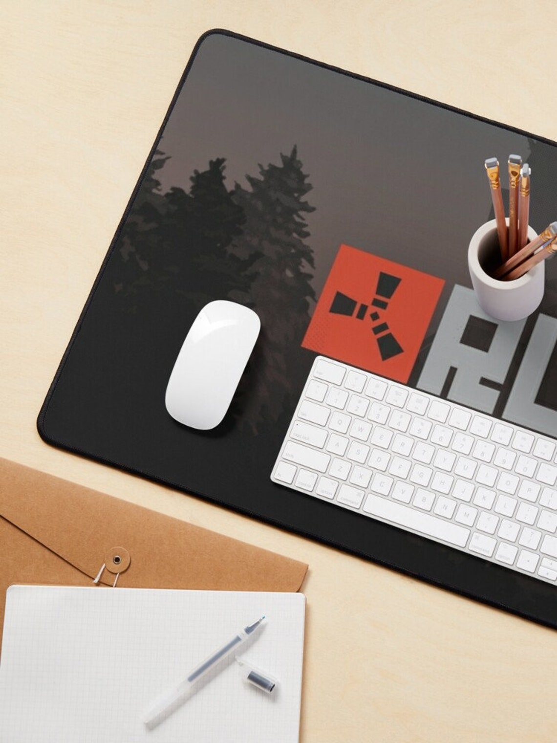 Rust Desk Mat, Rust Dish Art, 80x40cm / 31.5in X 15.5in, Mouse Pad ...