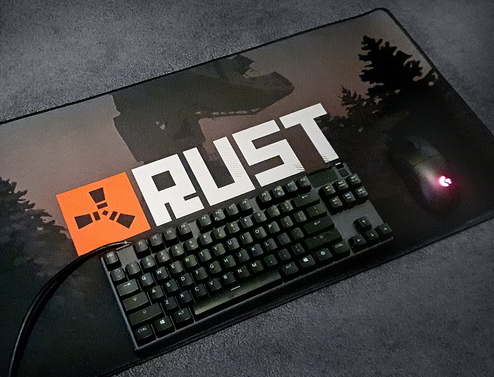 Rust Desk Mat, Rust Dish Art, 80x40cm / 31.5in X 15.5in, Mouse Pad ...