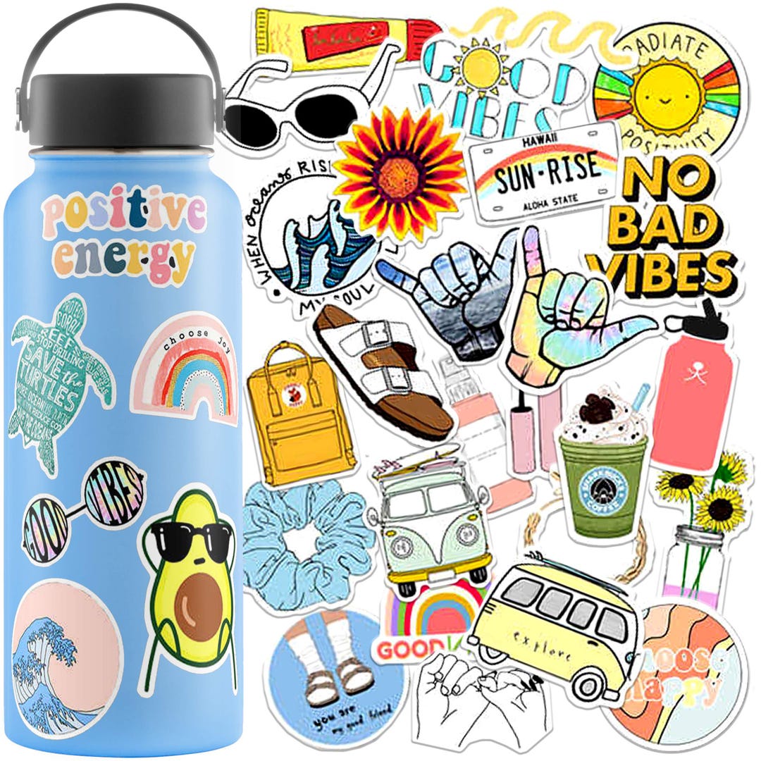 Custom Water Bottle Stickers - Any Shape or Design, Vinyl Stickers ...