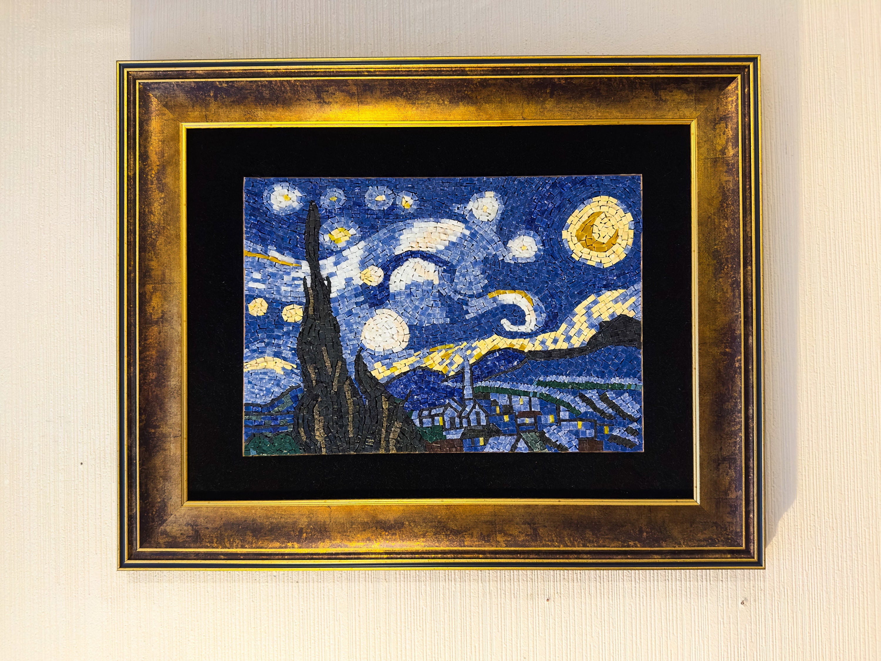 Marble Mosaic Art , the Starry Night , Wall Decor , Van Gogh - Etsy