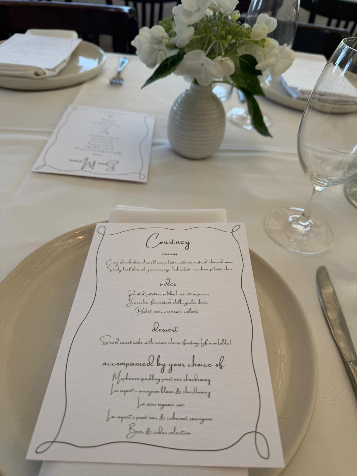 Wavy Border Wedding Menu Template, A5 Editable, Printable, Download - Etsy