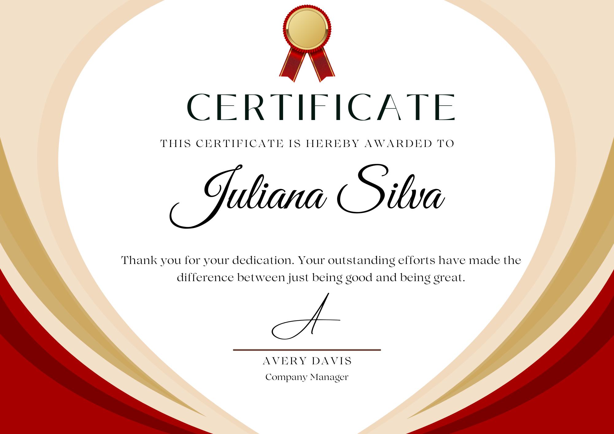 White Black Modern Appreciation Certificate, Stylish Recognition Award ...