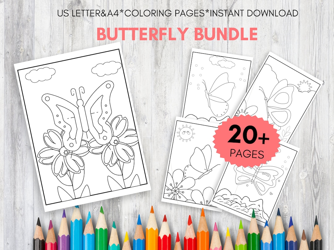 Butterfly Coloring Pages Activity Book|| Coloring Pages for Kids ...