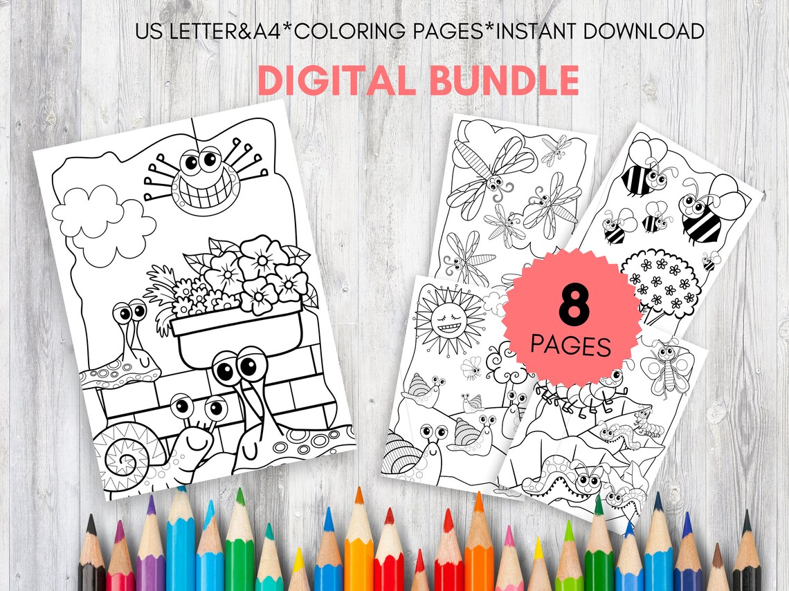 Bug Coloring Activity Book|| Coloring Pages for Kids || Children's ...