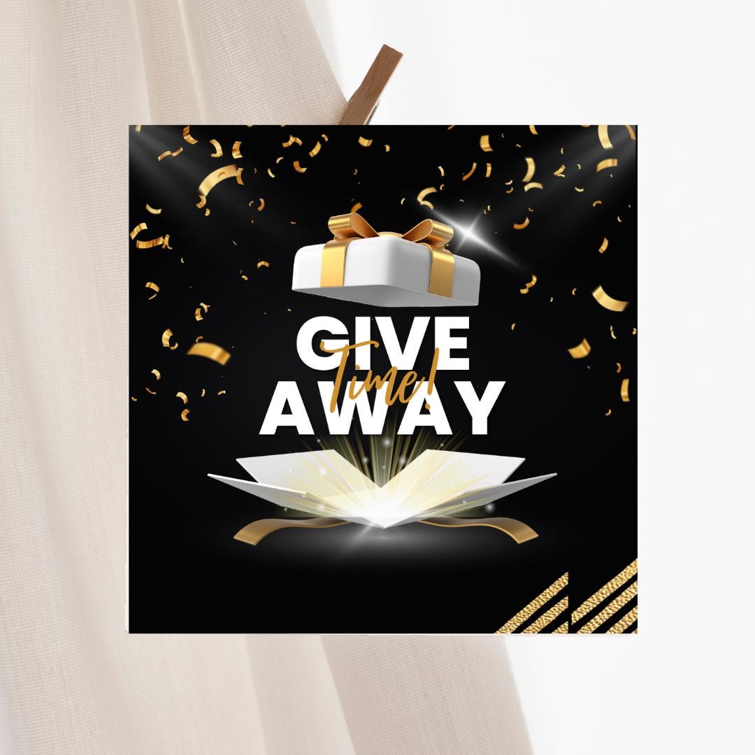 Black Gold Instagram Giveaway Post, Stunning Visual Design for Exciting ...